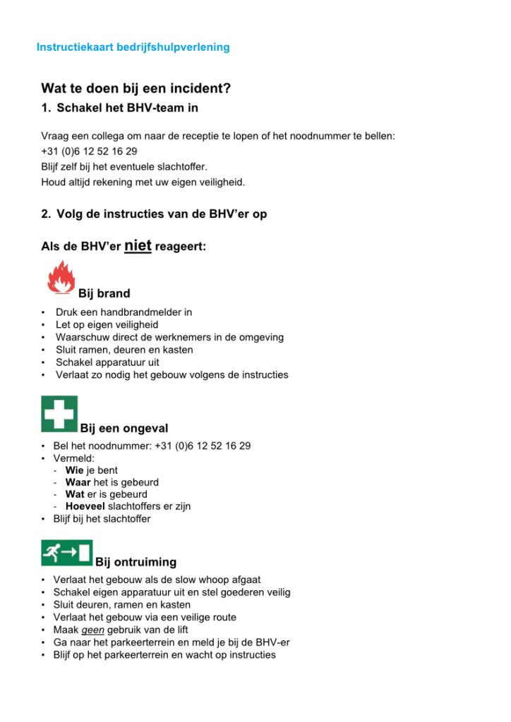 Calamiteiten – Digital Handbook Brightlands Smart Service Campus